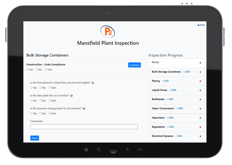Mobile Bulk Plant Inspections & Reporting | P3 Propane Safety